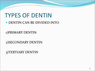 4.DENTIN.ppt dental histology 1st year Bds | PPT