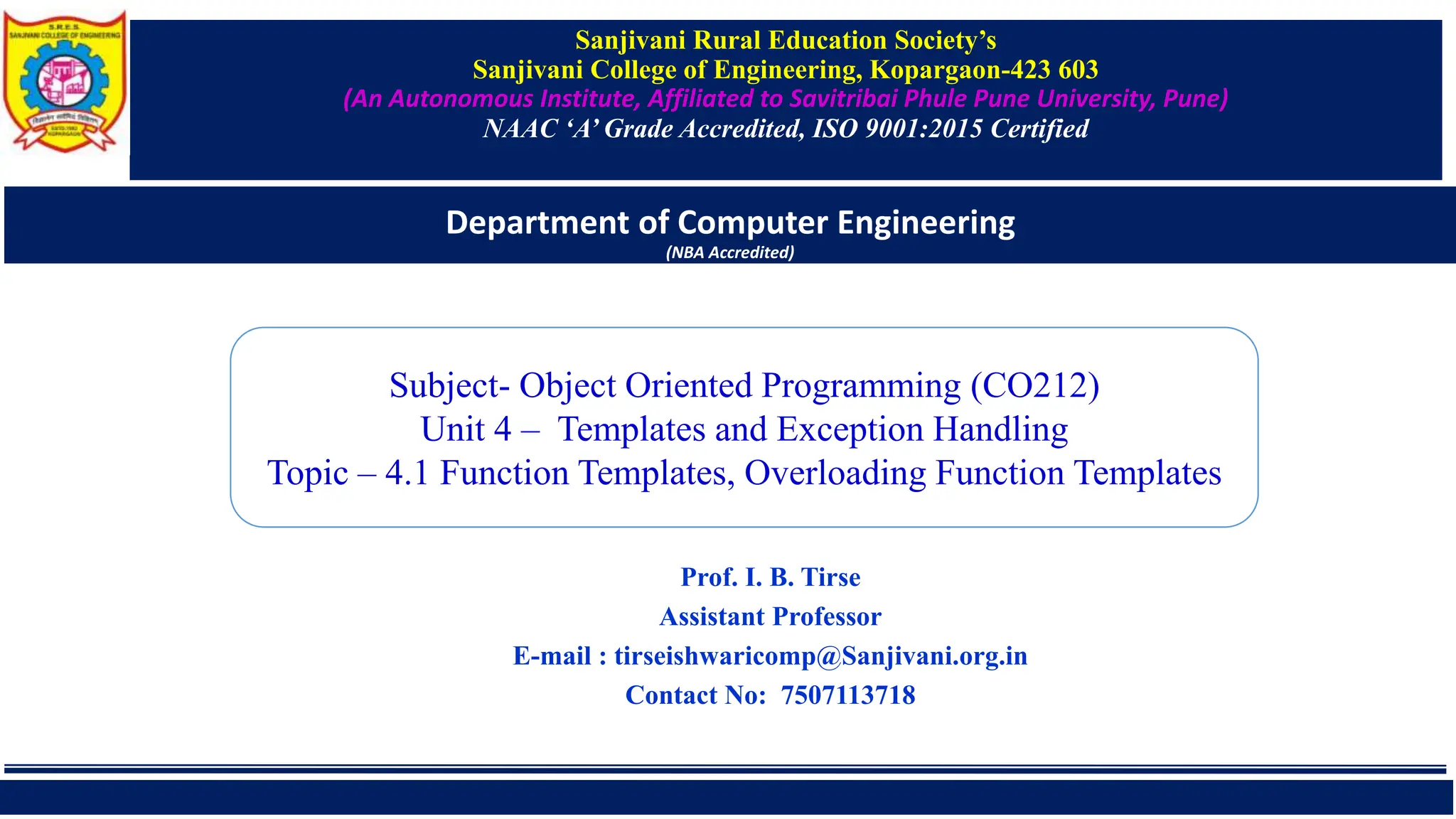 4.1 Function Templates,Overlaoding Function Templates.pptx