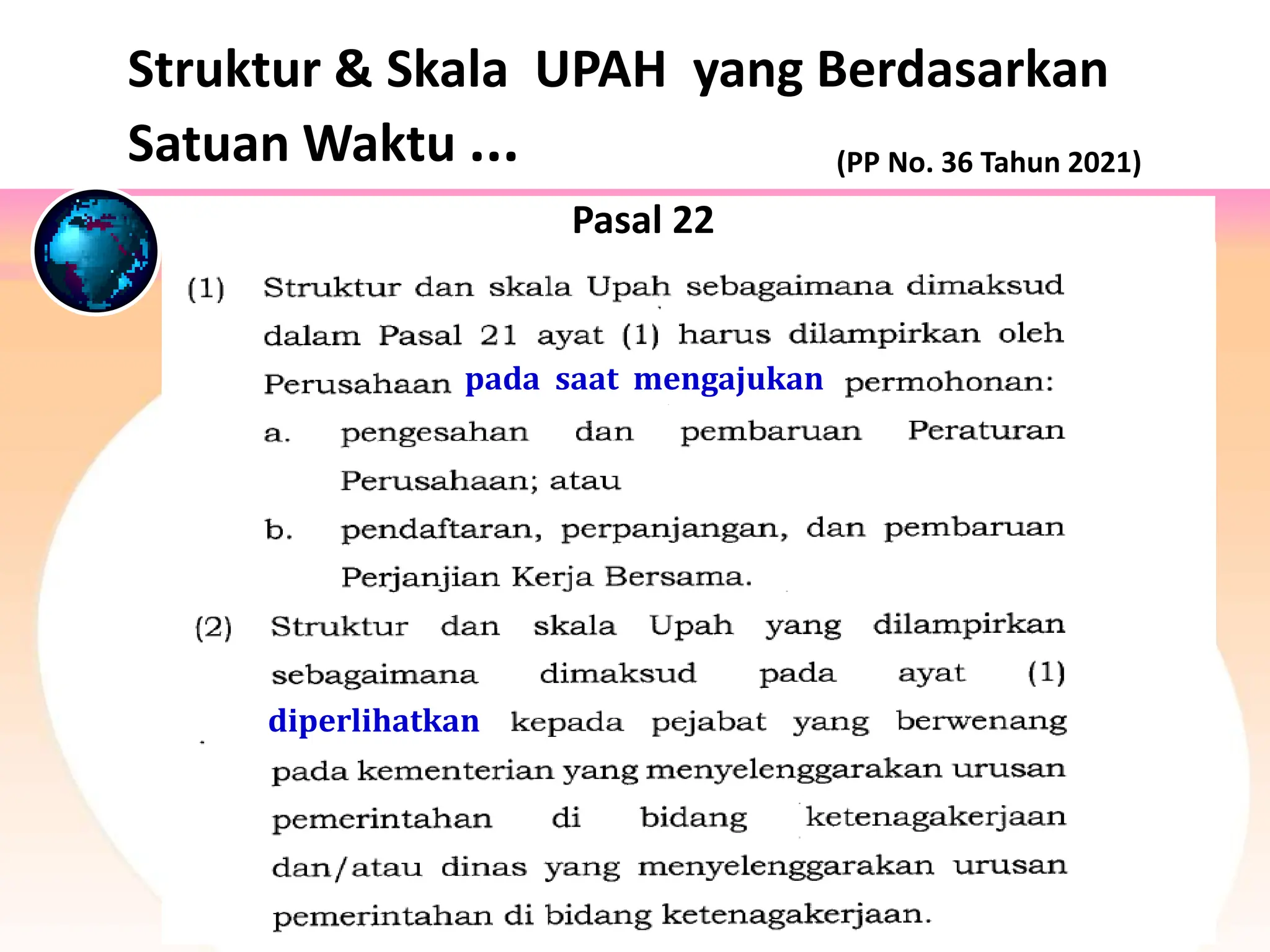 Struktur dan Skala UPAH yang Berdasarkan Satuan Waktu _Pelatihan ...