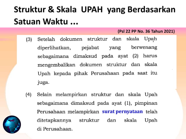 Struktur dan Skala UPAH yang Berdasarkan Satuan Waktu _Pelatihan ...