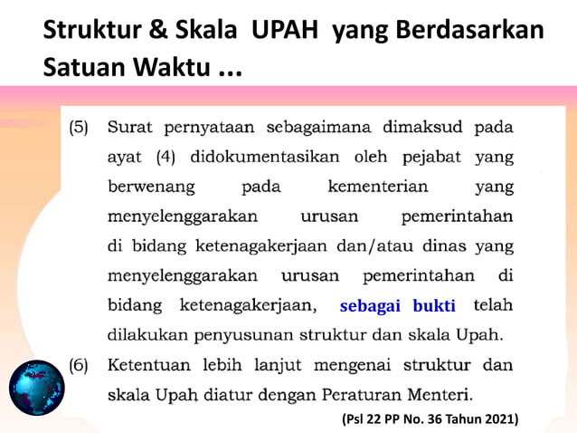 Struktur dan Skala UPAH yang Berdasarkan Satuan Waktu _Pelatihan ...