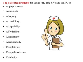 Primary Health Care in Community Health Nursing | PPT