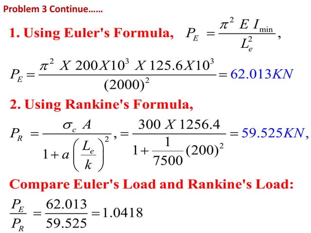 solid Mechanics Rankine's Formula for Column.pptx