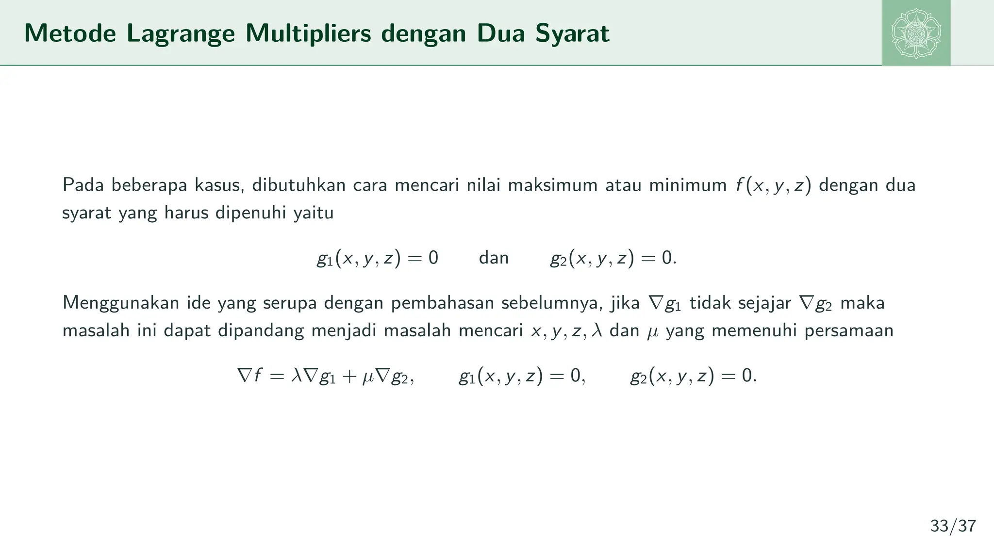 4. Nilai ekstrim kalkulus lanjutanssssss | PDF