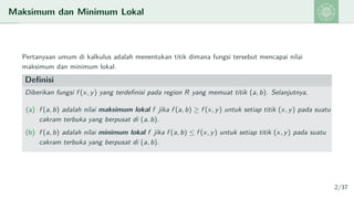 4. Nilai ekstrim kalkulus lanjutanssssss | PDF