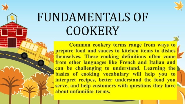 4. COMMON TERMS IN USED IN COOKERY.pptx | Desserts and Baking | Food ...