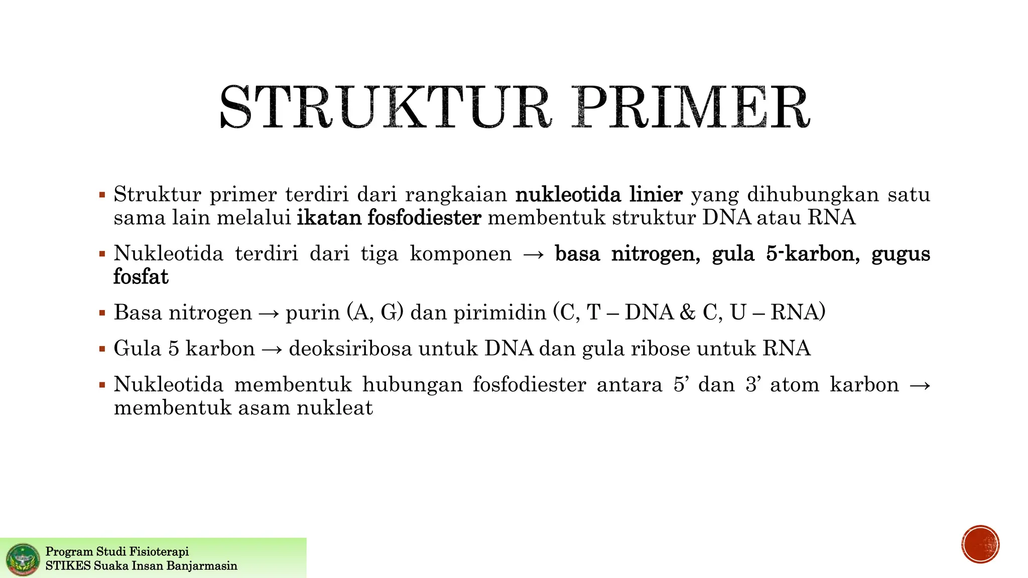 MATERI BIOLOGI MOLEKULER - ASAM NUKLEAT.pptx