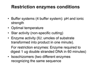 4. 618 Restriction Enzymes and Vectors.ppt