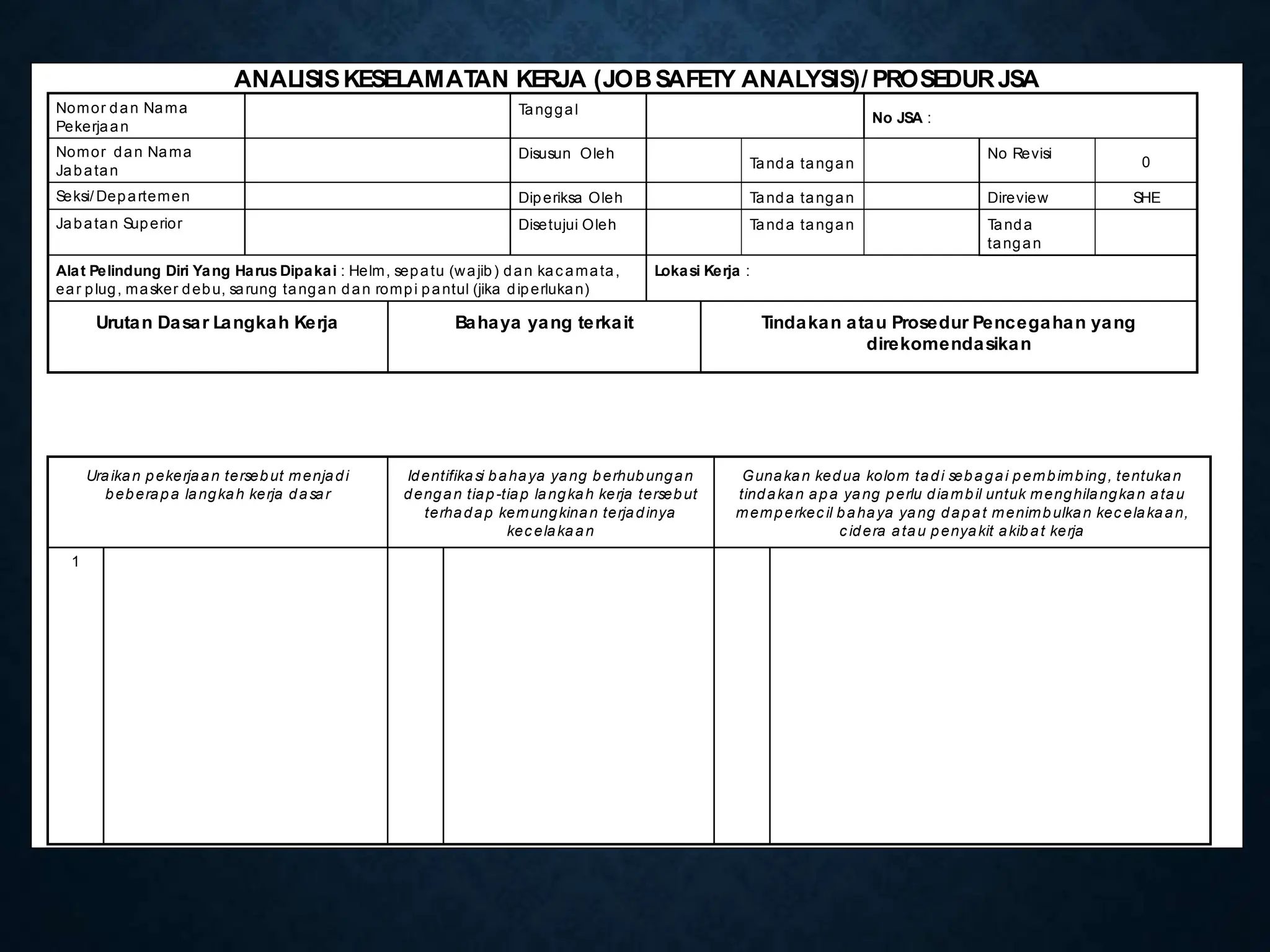 Materi Kesehatan dan Keselamatan Kerja (JSA).ppt