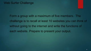 Uses of internet, Online systems and platforms .pptx