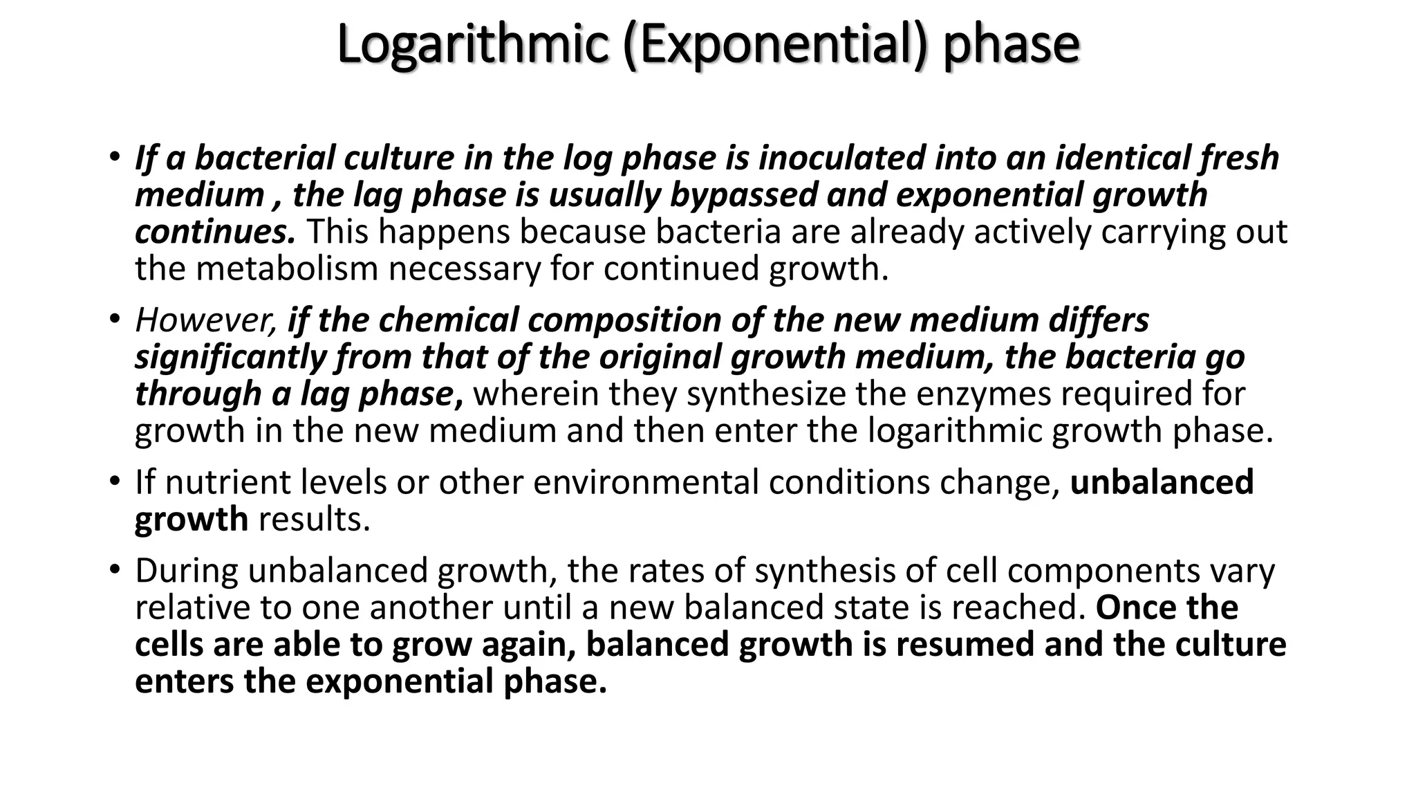 Bacterial growth curve - Characteristics | PPT