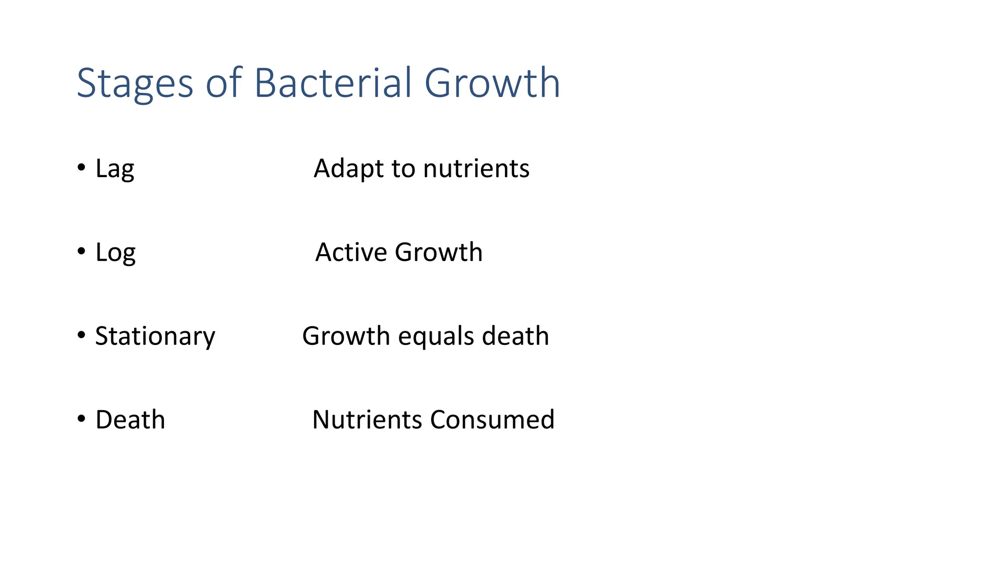 Bacterial growth curve - Characteristics | PPT