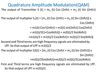 Quadrature amplitude modulation and demodulation in analog ...