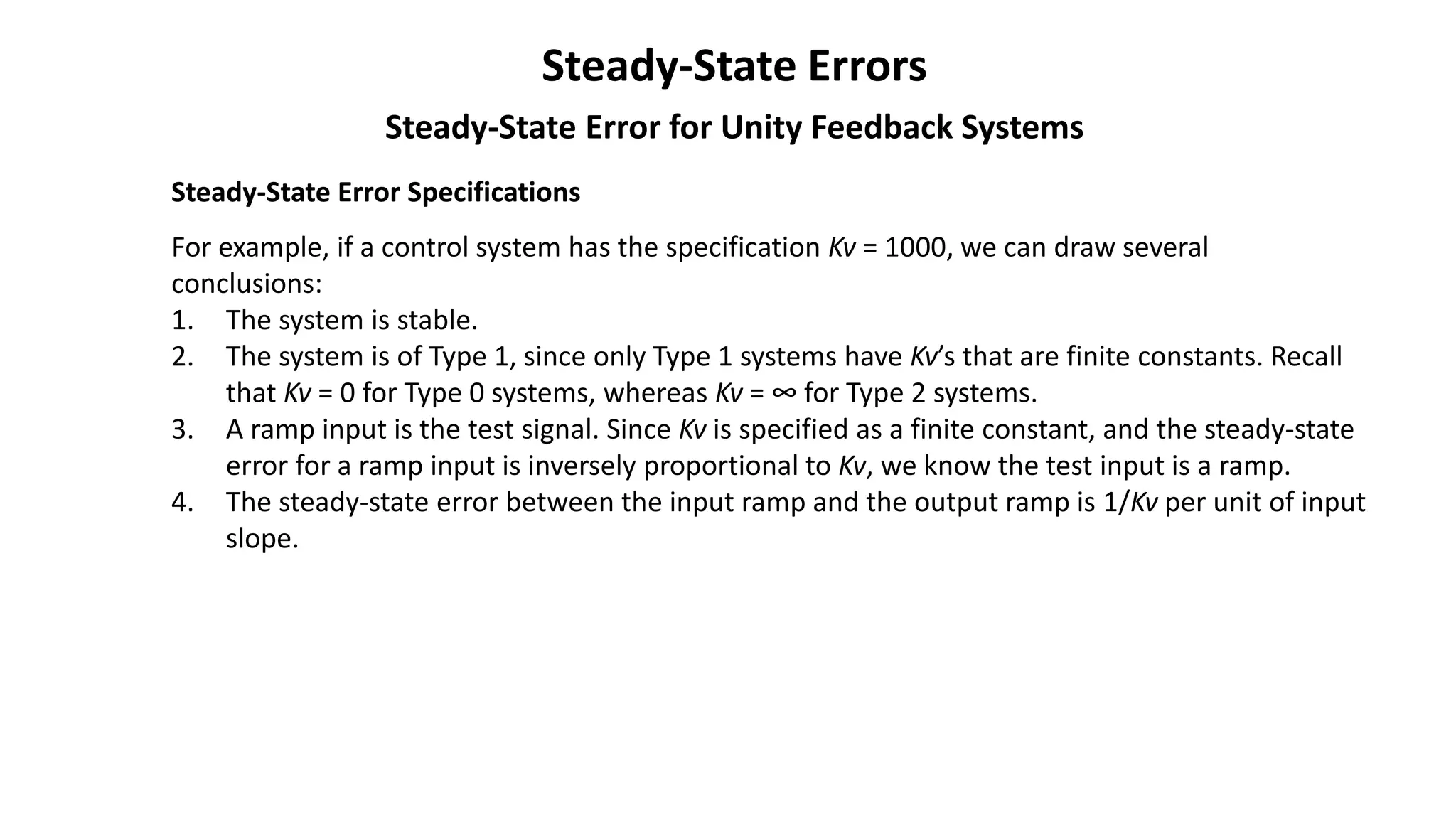 Steady State Error Control Systems Elect Pdf Physics Science