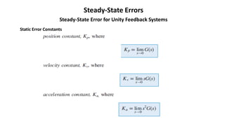 Steady state error control systems elect | PDF