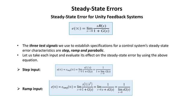 Steady State Error Control Systems Elect Pdf Physics Science