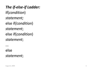 4.CONTROL STATEMENTS_MB.ppt . | PPT