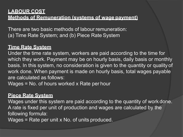 Labour cost. cost and management accounting | PPTX | Careers