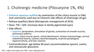 Medicines Used for Glaucoma Management _Optom Lecture | PPT