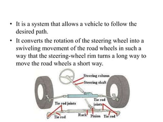 4. STEERING SYSTEM in automobile engineering | PPTX