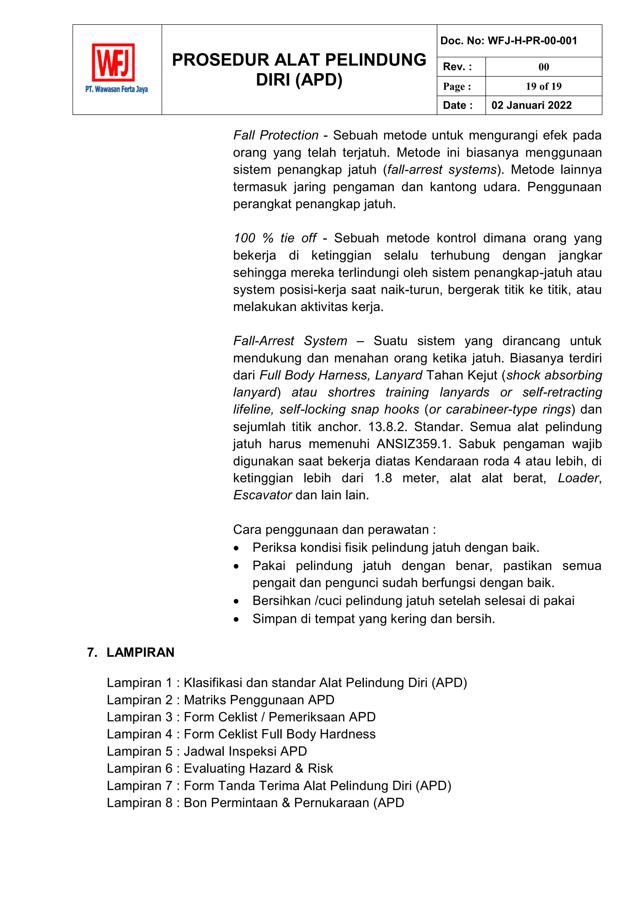4.8.1 WFJ-H-PR-00-001 Prosedur Alat Pelindung Diri.pdf
