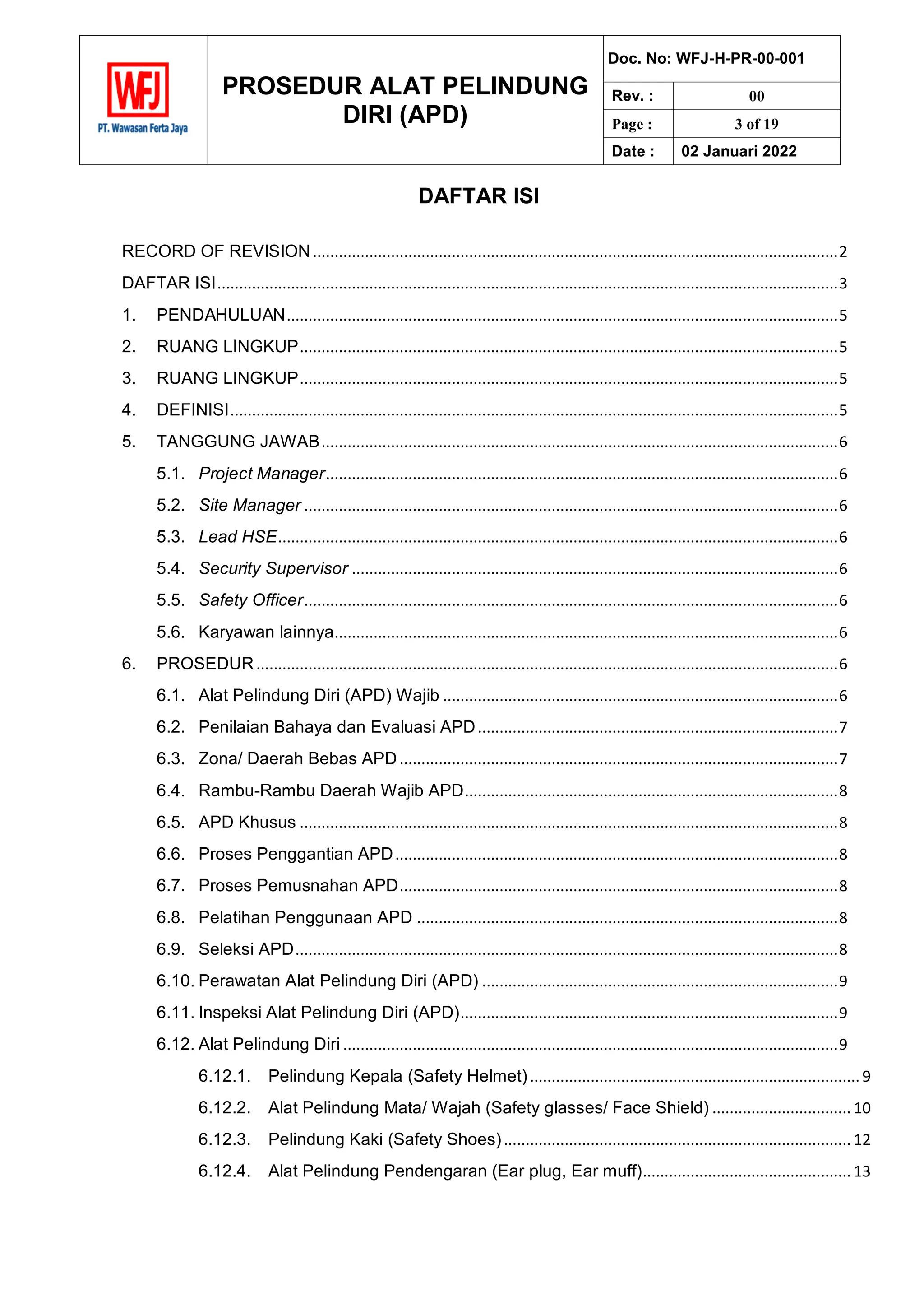 4.8.1 WFJ-H-PR-00-001 Prosedur Alat Pelindung Diri.pdf