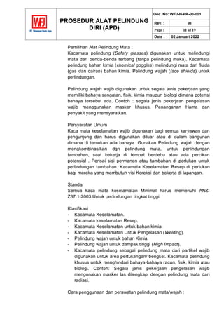 4.8.1 WFJ-H-PR-00-001 Prosedur Alat Pelindung Diri.pdf