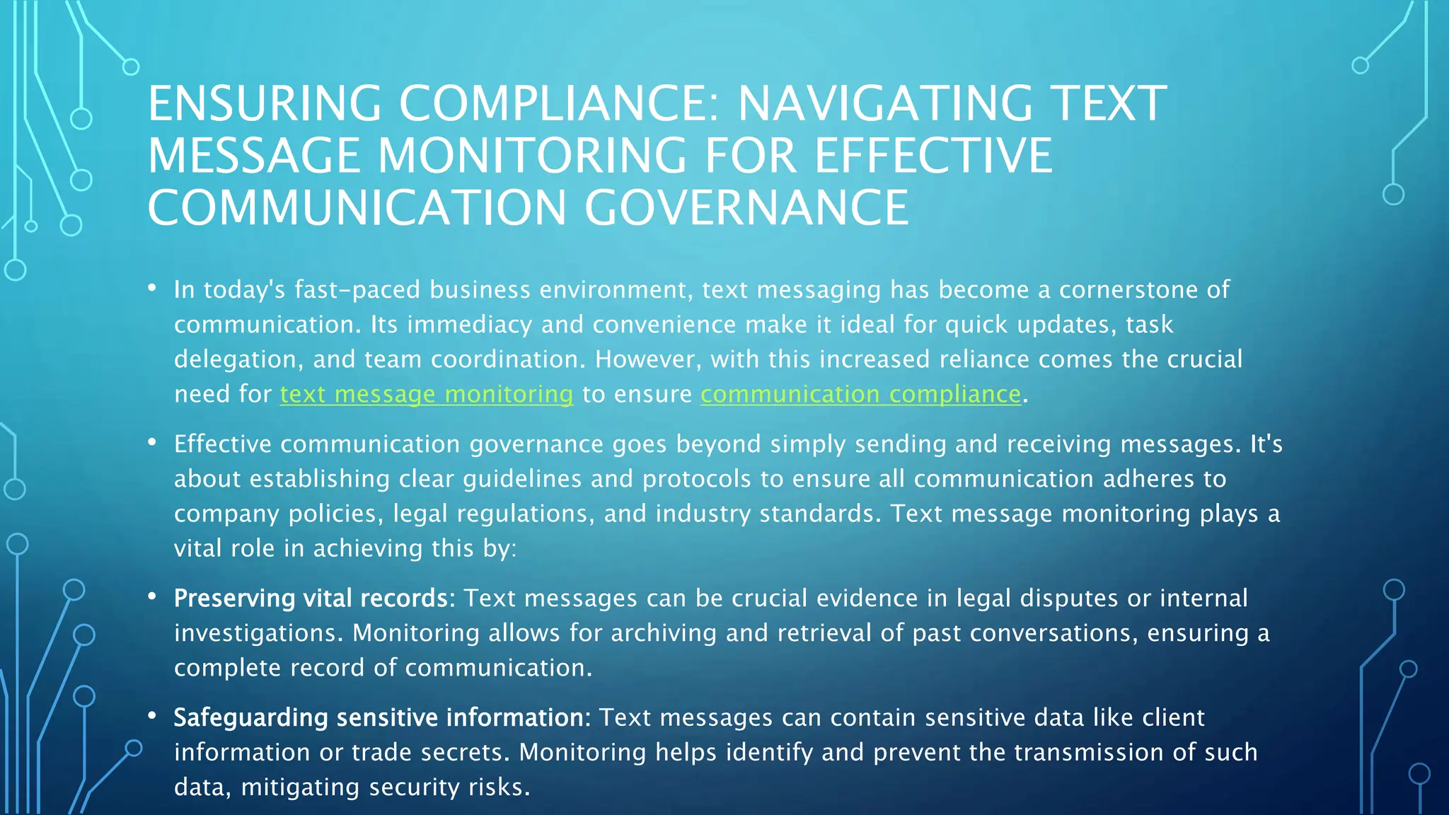 Ensuring Compliance: Navigating Text Message Monitoring for Effective ...