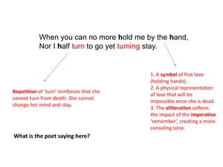 Remember by Christina Rossetti summary and analysis | PPTX