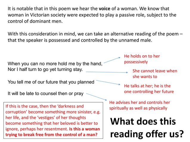 Remember by Christina Rossetti summary and analysis | PPTX