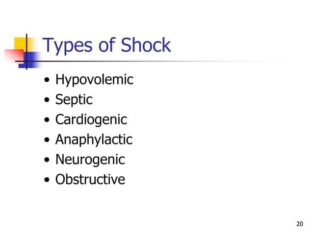 Shock definiton types pathophysiology.ppt