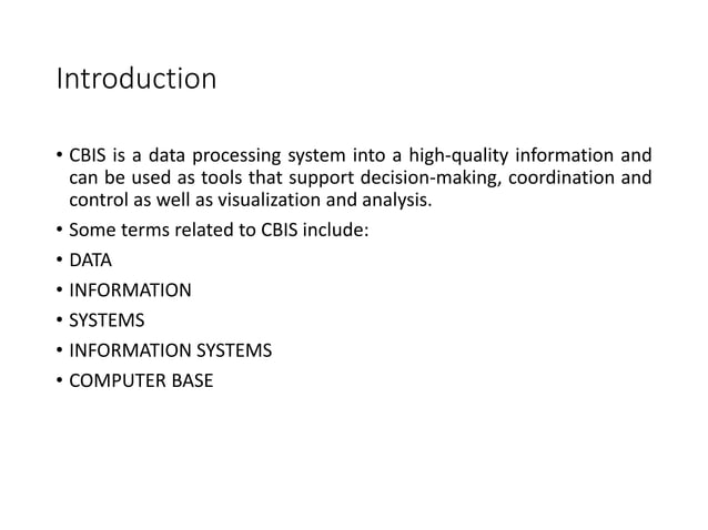 4computer Based Information System Pptx Pptx It And Internet