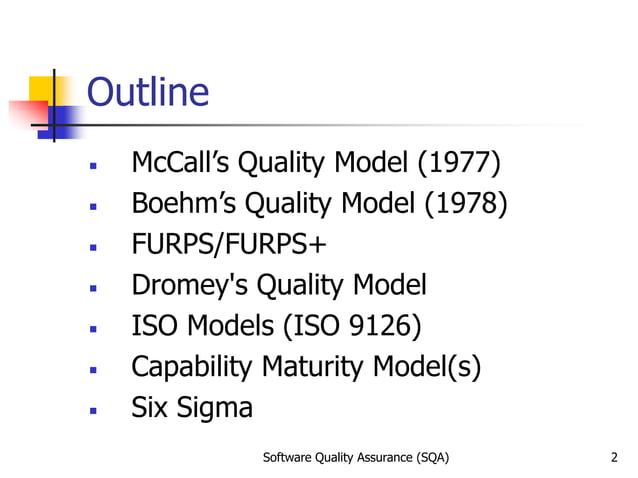 Software Quality Models Presentation.pptx | Computer Software and ...