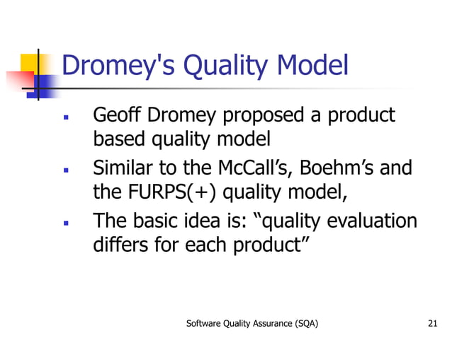 Software Quality Models Presentation.pptx | Computer Software and ...