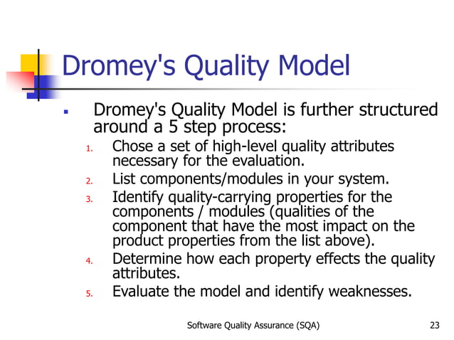 Software Quality Models Presentation.pptx | Computer Software and Applications | Computing