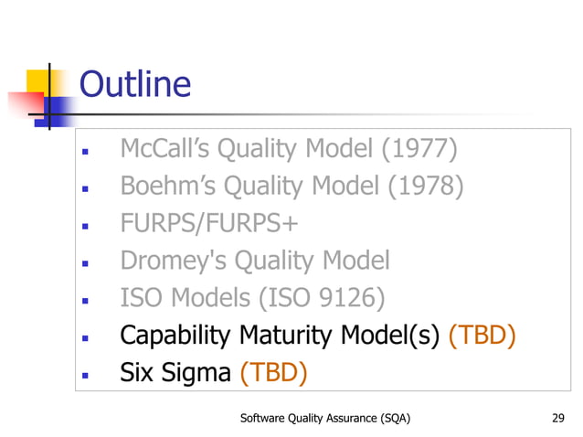 Software Quality Models Presentation.pptx | Computer Software and Applications | Computing