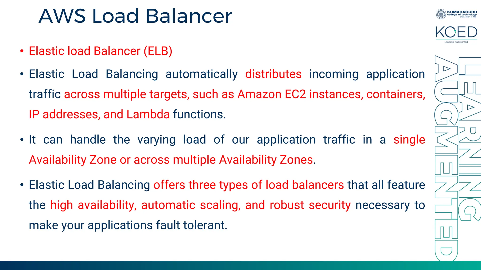 U18ISE0006 -UNIT IV - Load Balancer - AWS.pptx