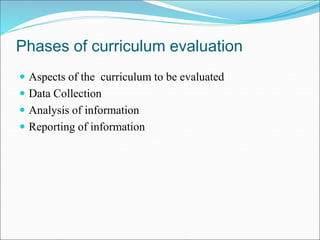 Curriculum Design, Implementation and Evaluation | PPT