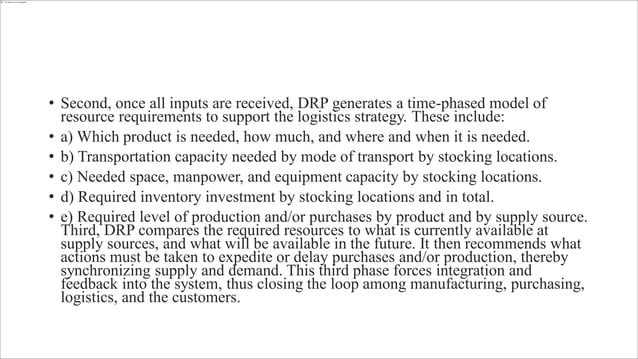 4.5 Distribution requirement planning.pdf | Logistics | Business