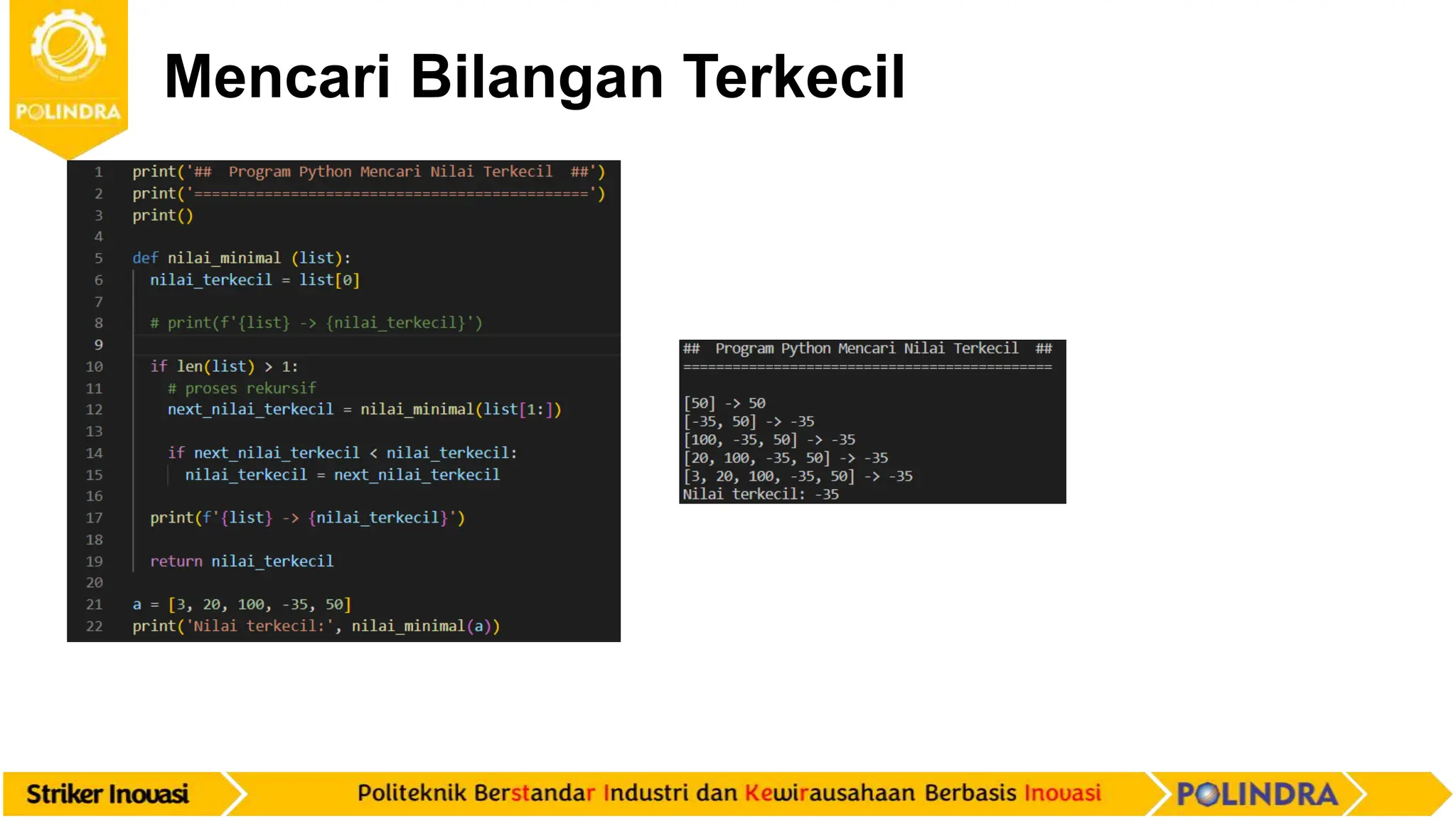 Materi Rekrusif dengan Python PPTX (materi kuliah) | PPTX