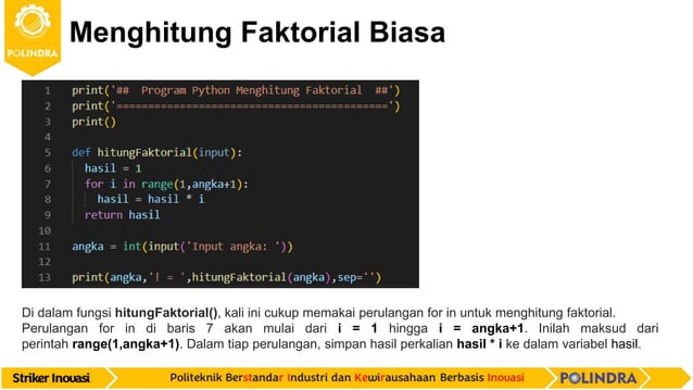 Materi Rekrusif dengan Python PPTX (materi kuliah) | PPT