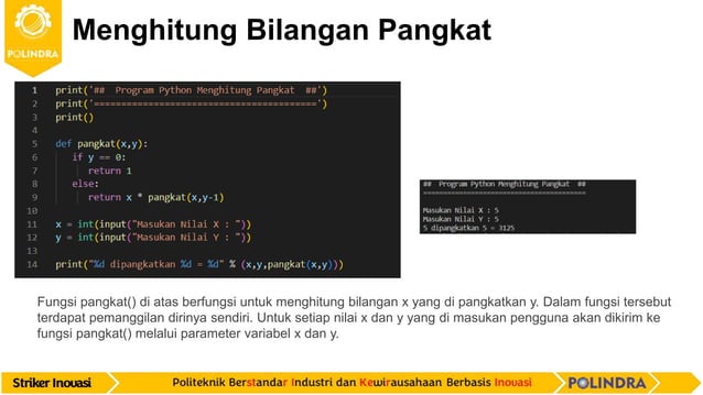 Materi Rekrusif dengan Python PPTX (materi kuliah) | PPT