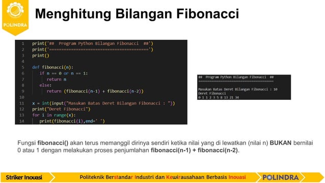 Materi Rekrusif dengan Python PPTX (materi kuliah) | PPT