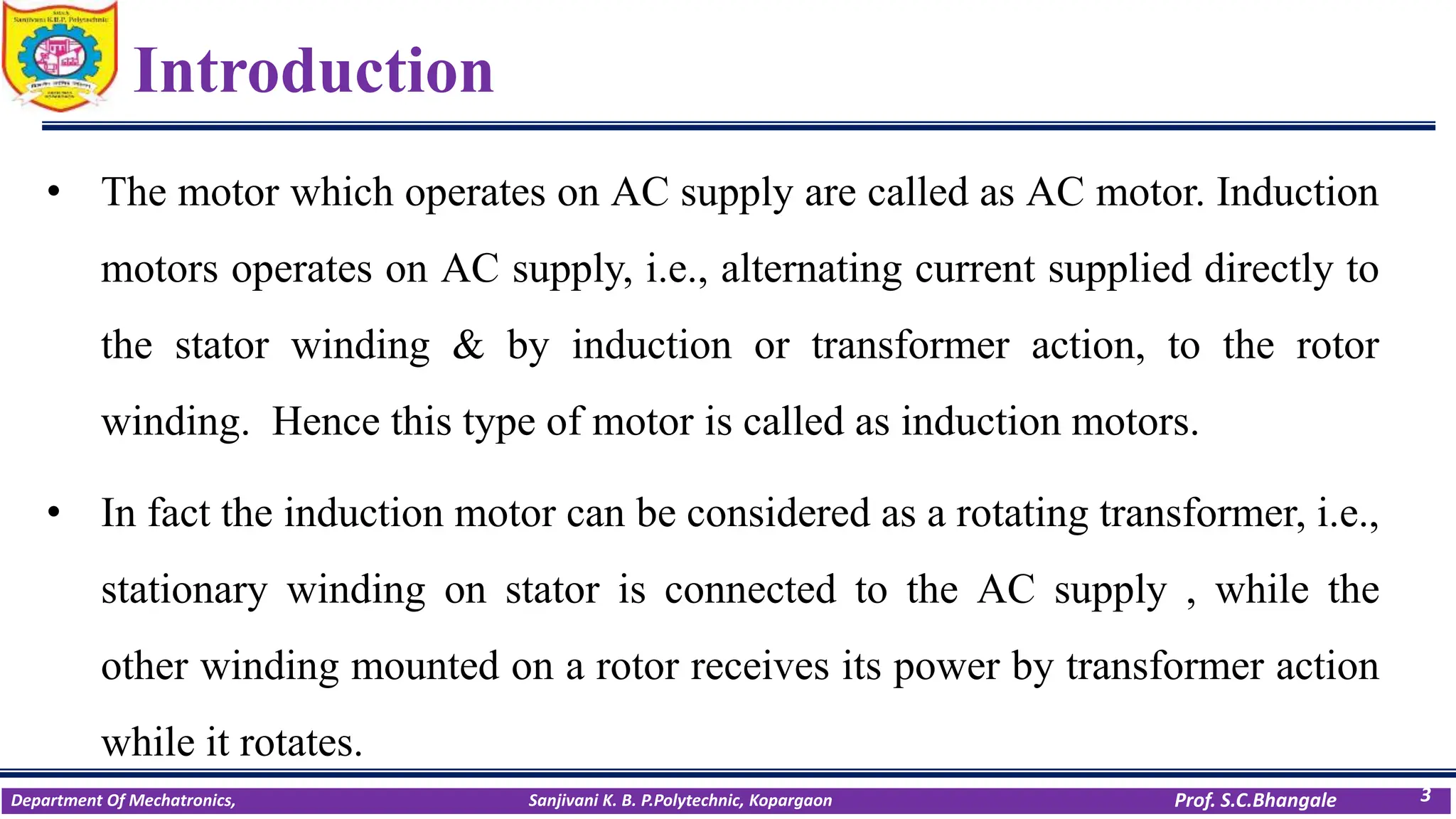 Three phase induction motor – construction, operation & application ...