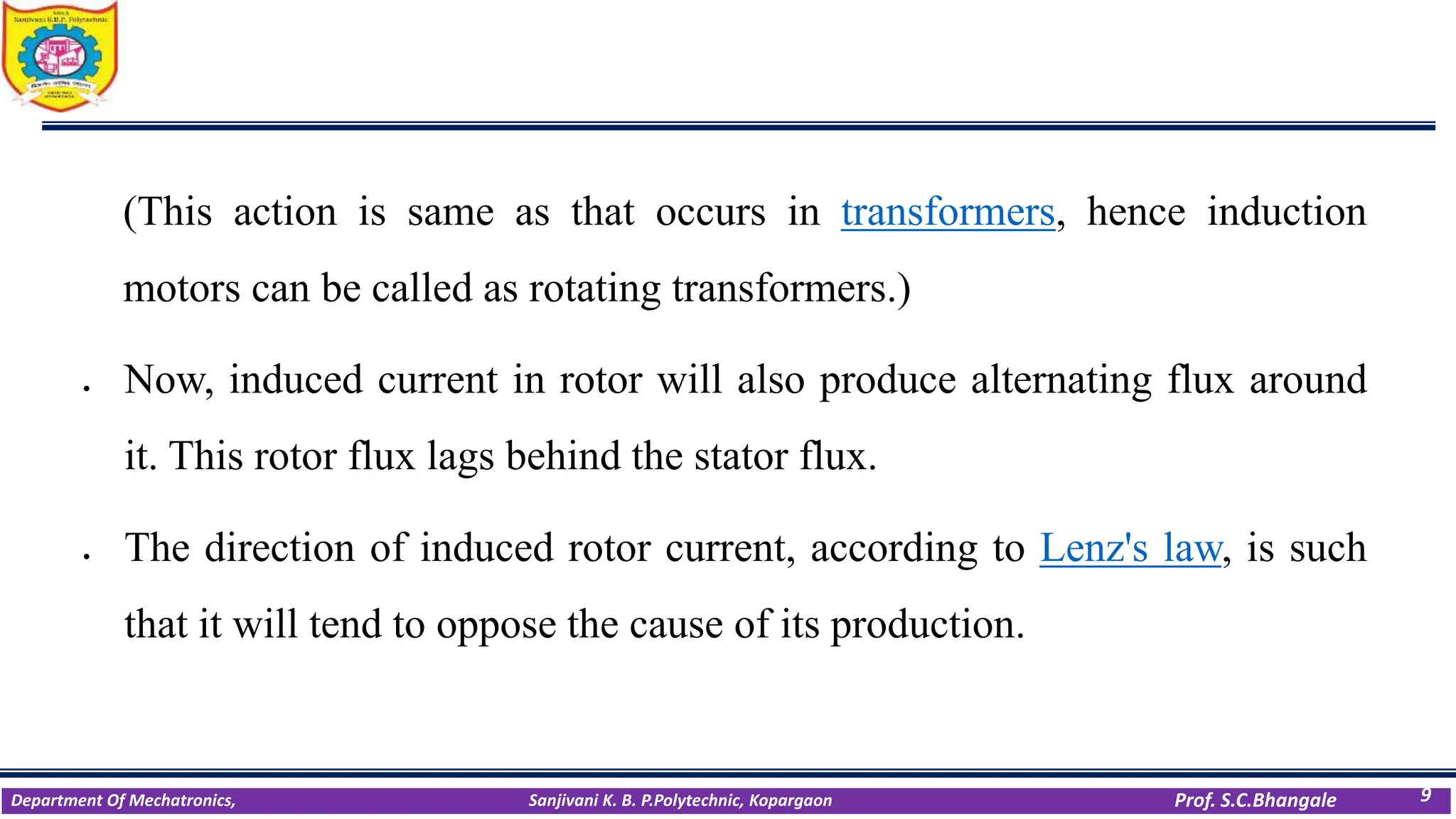 Three phase induction motor – construction, operation & application..ppt
