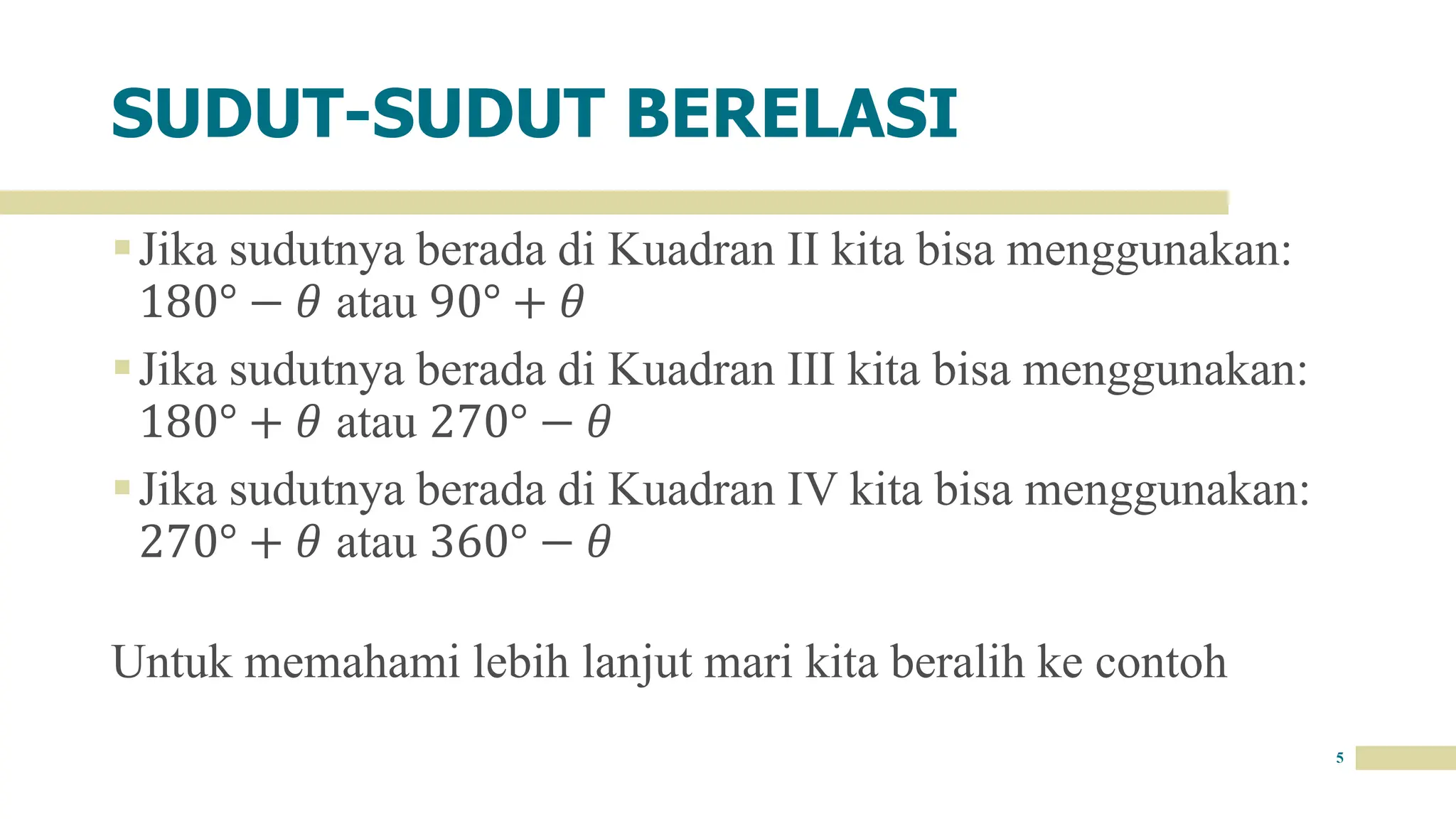 Sudut-sudut Berelasi Trigonometri - Sudut-sudut Berelasi Trigonometri ...