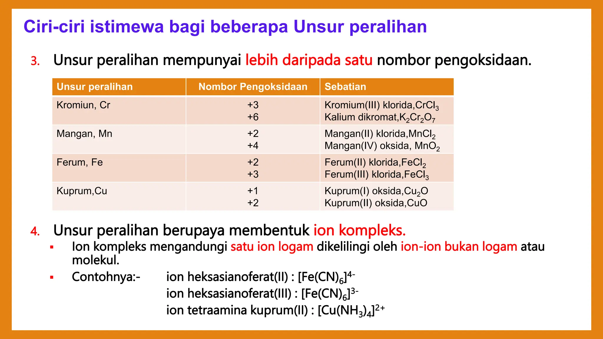 Bab 4 : Jadual Berkala Unsur 4.6 unsur peralihan.pptx