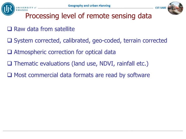 Remote sensing Techniques Dr. Ange Felix NSANZIYERA | PPT | Geography ...