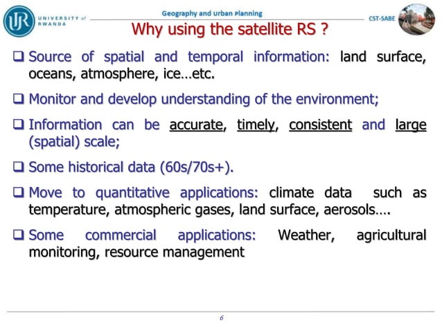 Remote sensing Techniques Dr. Ange Felix NSANZIYERA | PPT | Geography ...