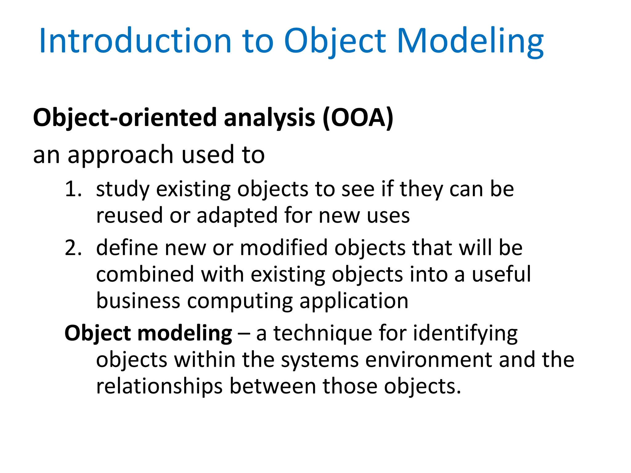 object modeling chapter 4 for students a | PPT